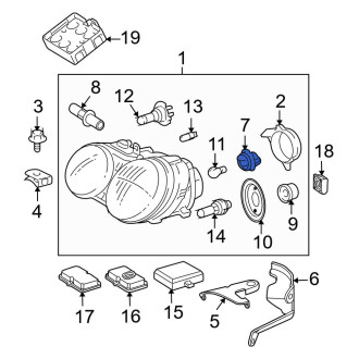 Mercedes CLK Class OEM Headlight Components | CARiD