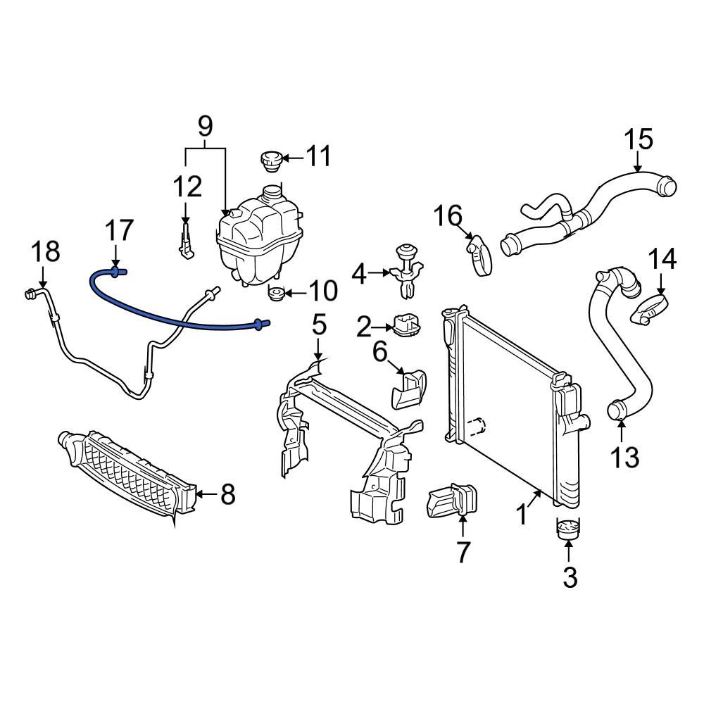 Mercedes-Benz OE 2115000472 - Engine Coolant Overflow Hose