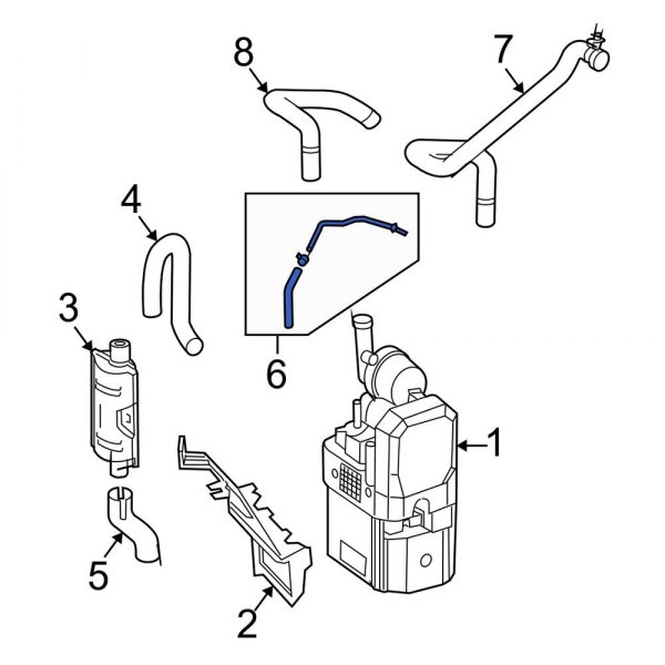 Mercedes-Benz OE 2118320094 - HVAC Heater Hose