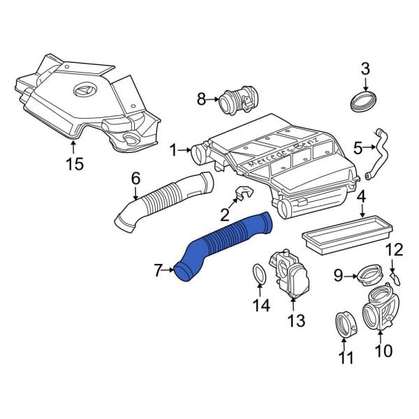 Mercedes-Benz OE 1120943582 - Front Left Engine Air Intake Hose