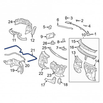 Mercedes Hood Weatherstripping Seals — CARiD.com