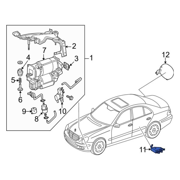 Mercedes-Benz OE 2113280089 - Air Suspension Compressor Line Adapter