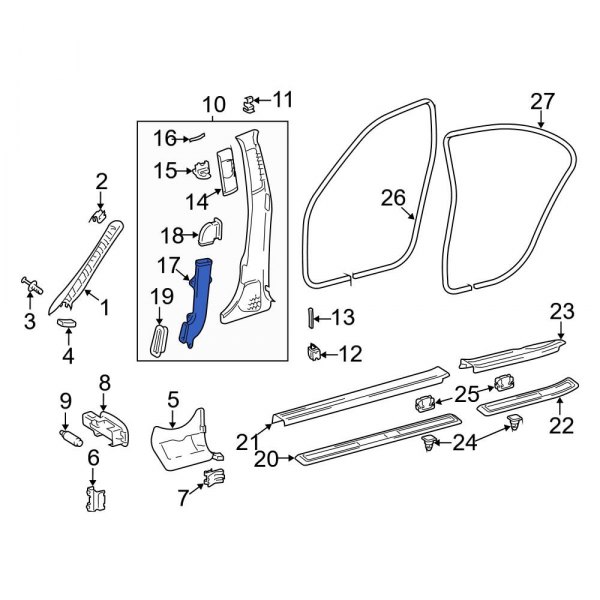 Mercedes-Benz OE 2118312346 - Front Left Cabin Air Intake Duct
