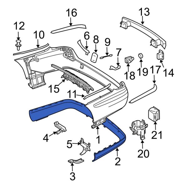 Mercedes-Benz OE 2118852325 - Rear Valance Panel