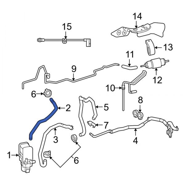 Mercedes-Benz OE 2128303396 - HVAC Heater Hose