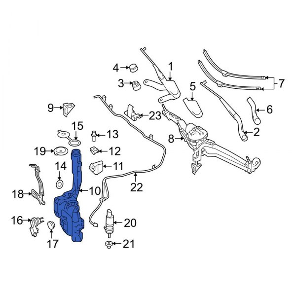 Mercedes-Benz OE 2048690200 - Washer Fluid Reservoir