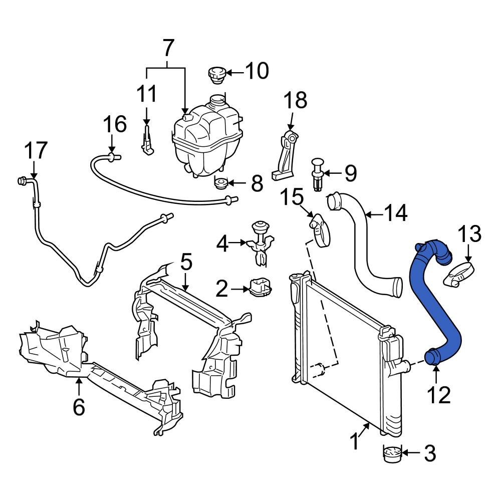 Mercedes-Benz OE 2115015082 - Upper Radiator Coolant Hose