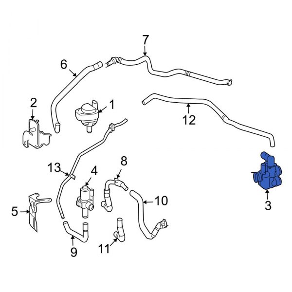 Mercedes-Benz OE 2118320584 - HVAC Heater Control Valve