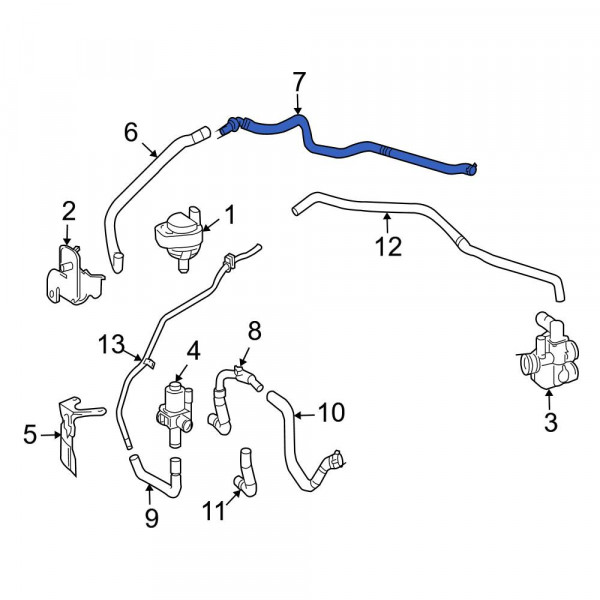 Mercedes-Benz OE 2118328494 - HVAC Heater Hose