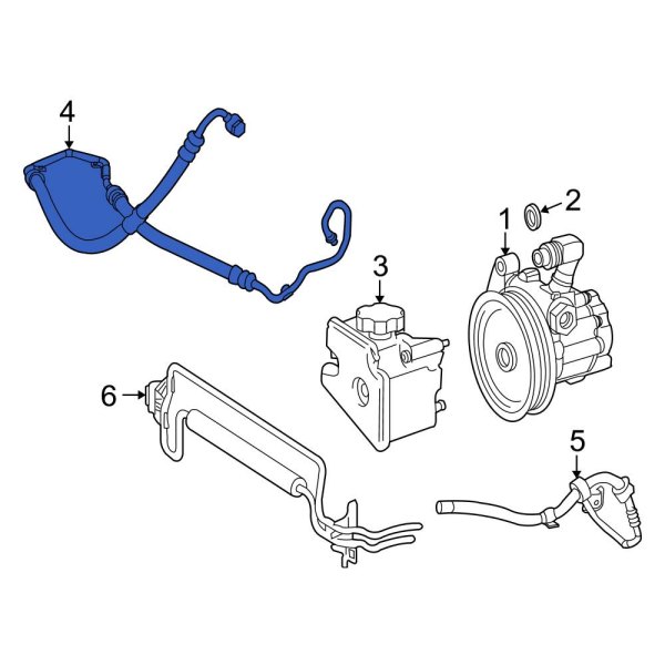 Mercedes-Benz OE 2114602324 - Power Steering Pressure Hose