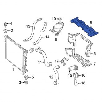 Mercedes Radiator Support Covers | Upper, Front — CARiD.com