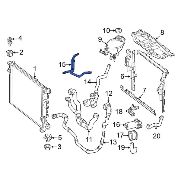 Mercedes-Benz OE 2125010625 - Engine Coolant Overflow Hose