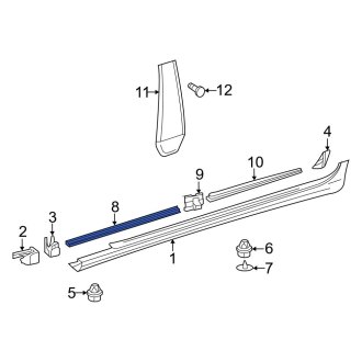 Mercedes CLS Class Replacement Rocker Panel Moldings — CARiD.com