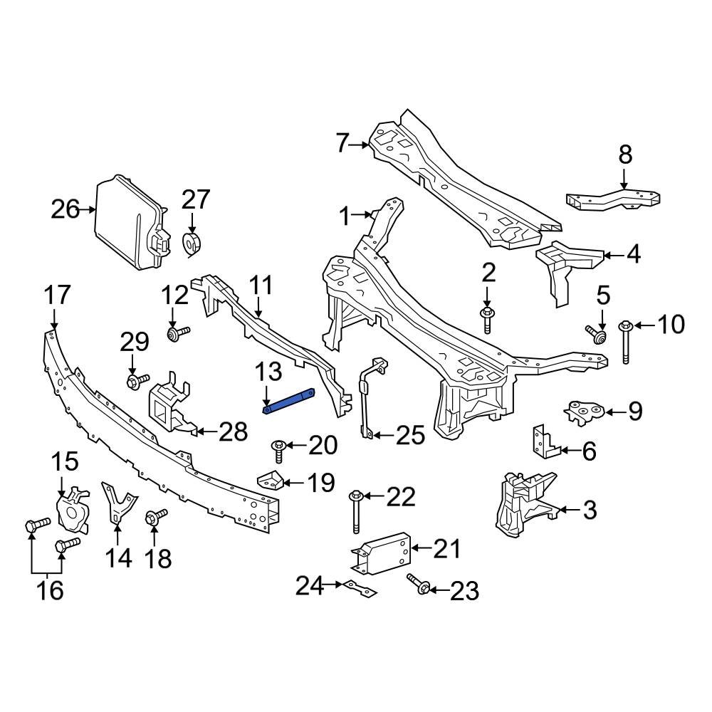 Mercedes-Benz OE 2136202700 - Center Radiator Support Panel Brace
