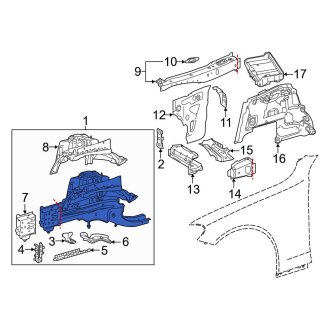 Mercedes CLS Class Inner Fenders | Wells, Liners, Shields — CARiD.com