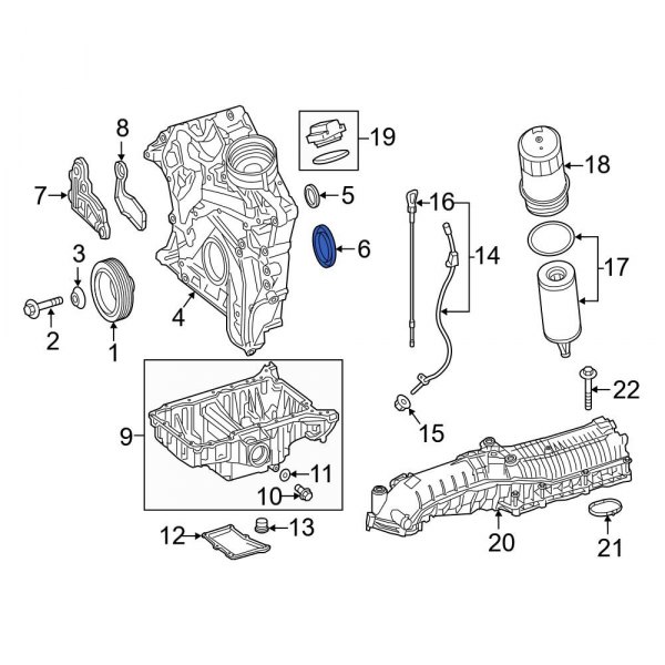 Mercedes-Benz OE 0149977046 - Front Engine Crankshaft Seal