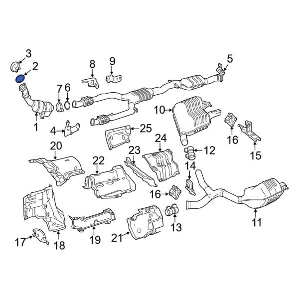 Mercedes-Benz OE 2044920181 - Rear Forward Catalytic Converter Gasket
