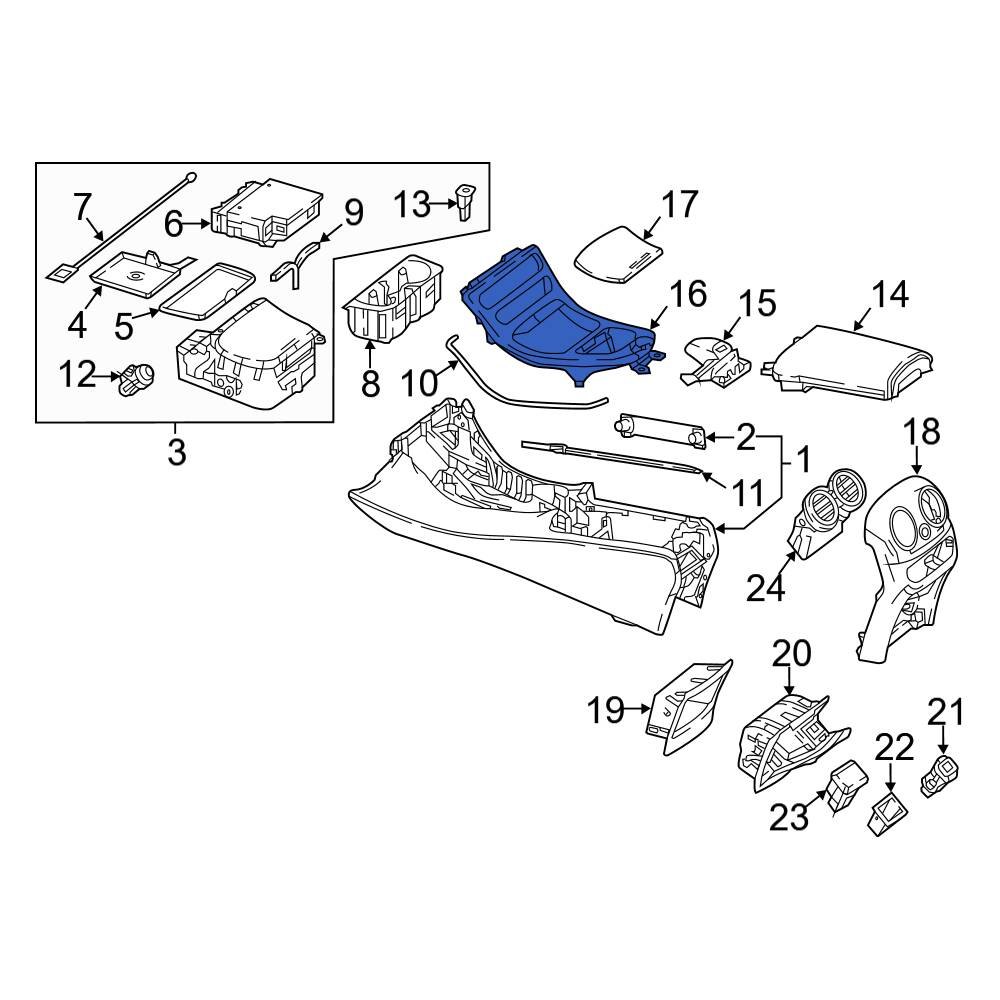 Mercedes-Benz OE 2138100815 - Front Console Panel