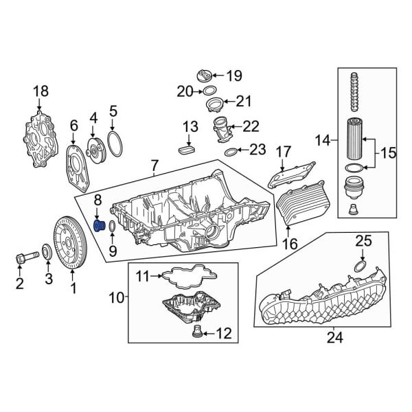 Mercedes-Benz OE 0949900306 - Upper Engine Oil Drain Plug