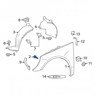 Mercedes R Class Fender Support Braces & Hardware — CARiD.com