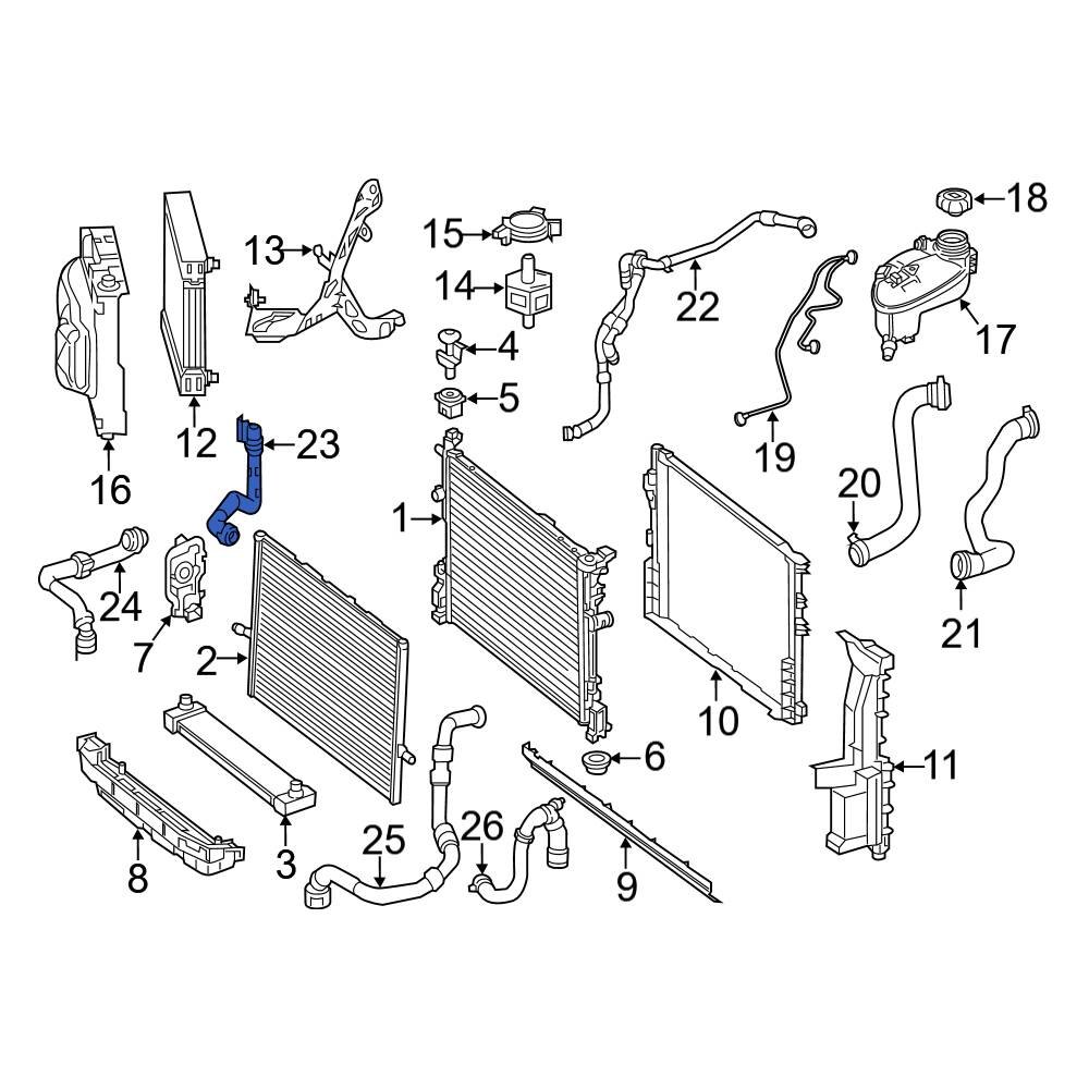 Mercedes-Benz OE 2465010182 - Upper Radiator Coolant Hose