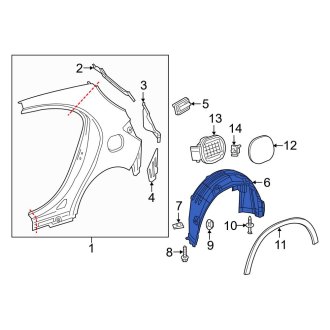Mercedes GLA Class Inner Fenders | Wells, Liners, Shields — CARiD.com