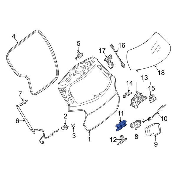 Mercedes-Benz OE 2047401300 - Rear Liftgate Latch
