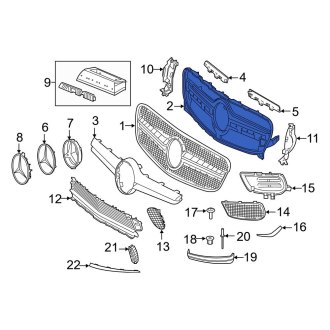 Mercedes GLA Class Grille Brackets & Hardware — CARiD.com