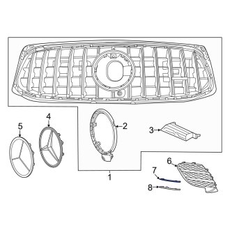 Mercedes GLB Class Replacement Grilles | Moldings, Brackets - CARiD.com