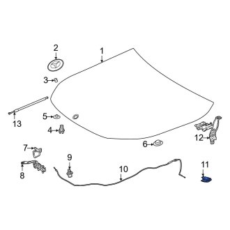 Mercedes CLA Class Hood Release Cables & Handles — CARiD.com