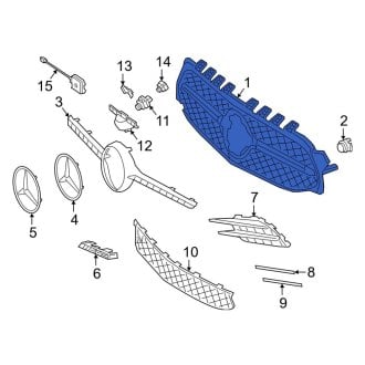 Mercedes A Class OEM Grilles | Factory Billet & Mesh Grilles — CARiD.com