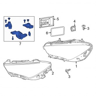 Mercedes GLA Class Headlight Components | Brackets, Adapters — CARiD.com