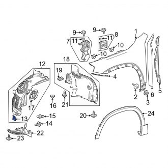 Mercedes GLA Class Inner Fenders | Wells, Liners, Shields — CARiD.com