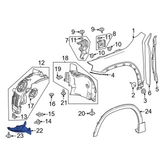 Mercedes GLA Class Inner Fenders | Wells, Liners, Shields — CARiD.com