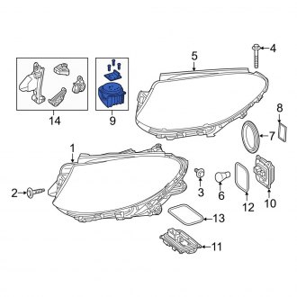 Mercedes Headlight Components | Brackets, Adapters, Retainers — CARiD.com