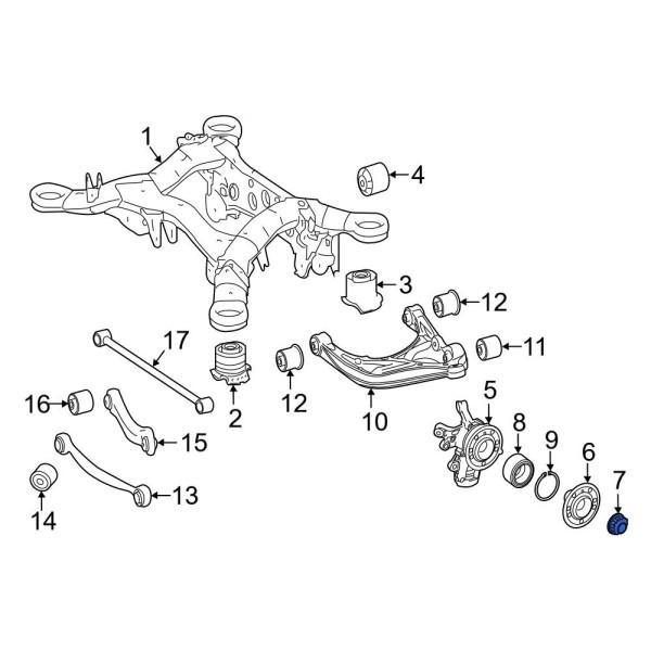 Mercedes-Benz OE 0029905854 - Rear Axle Nut