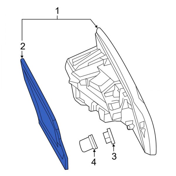 Mercedes-Benz OE 292826040065 - Right Back Up Light Assembly Gasket