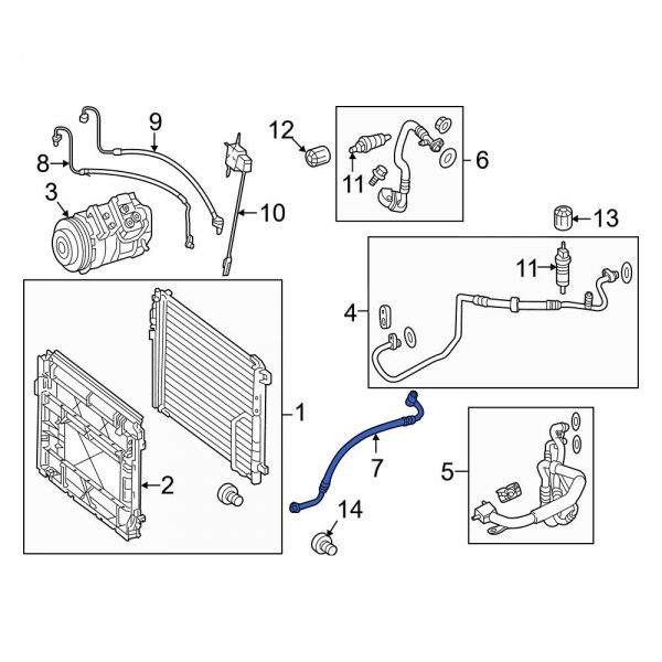 Mercedes-Benz OE 2048305116 - A/C Refrigerant Discharge Hose