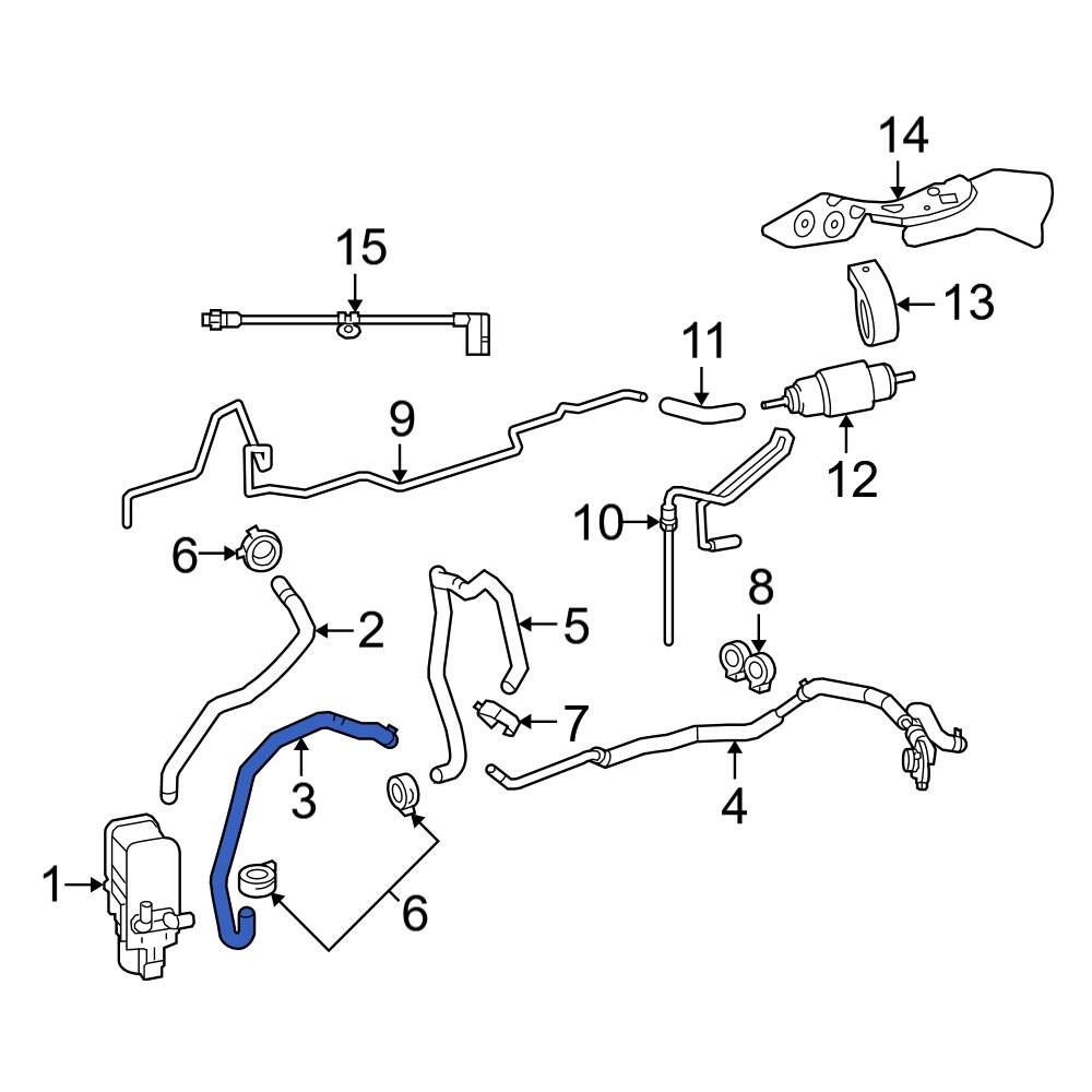Mercedes-Benz OE 2128300496 - HVAC Heater Hose