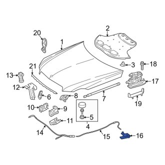 Mercedes GLA Class Hood Release Cables & Handles — CARiD.com