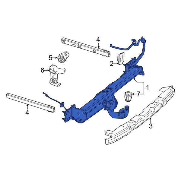 Mercedes-Benz OE 2126101700 - Rear Bumper Impact Bar