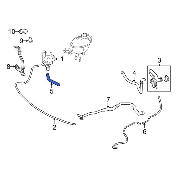 Mercedes-Benz OE 2128306396 - HVAC Heater Hose