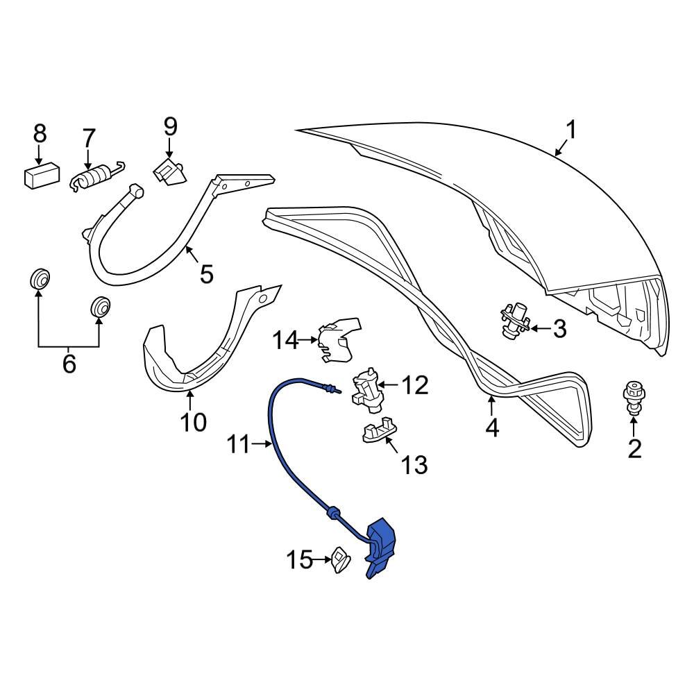 Mercedes-Benz OE 2047500485 - Rear Deck Lid Latch