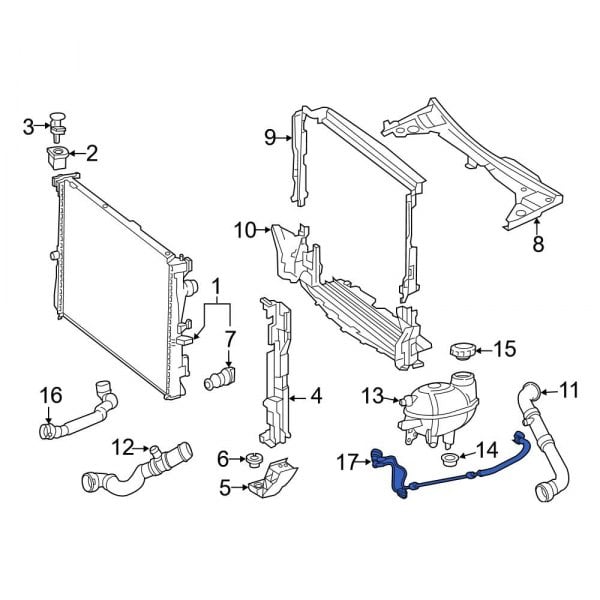 Mercedes-Benz OE 2055010725 - Engine Coolant Overflow Hose