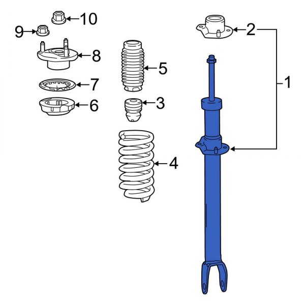 Mercedes-Benz OE 2053202330 - Front Suspension Strut