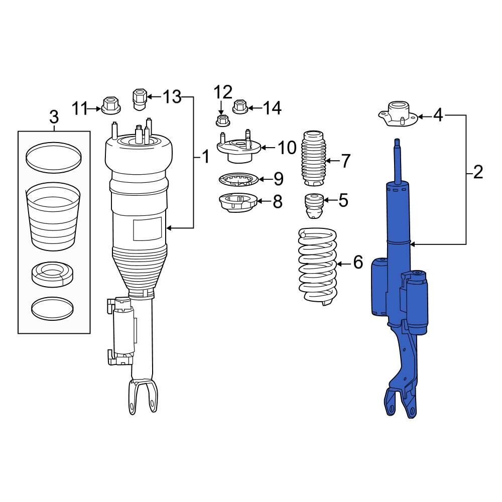 Mercedes-Benz OE 2053208502 - Front Left Suspension Strut