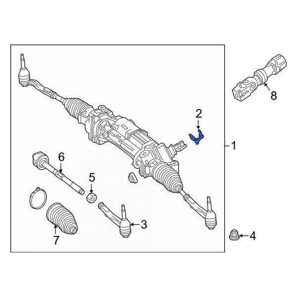 Mercedes-Benz OE 2054600164 - Rack and Pinion Cap