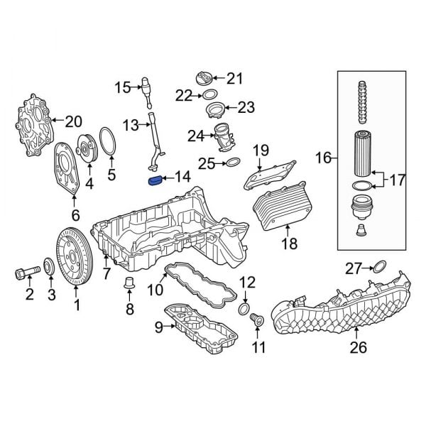 Mercedes-Benz OE 0229977545 - Engine Oil Dipstick Tube Seal
