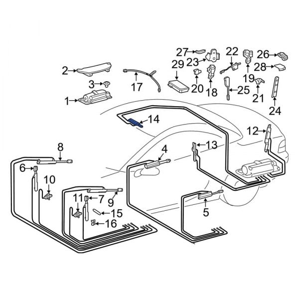 Mercedes-Benz OE 2308001372 - Convertible Top Hydraulic Cylinder