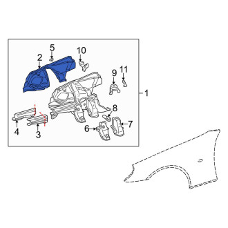 Mercedes SLK Class Inner Fenders | Wells, Liners, Shields — CARiD.com